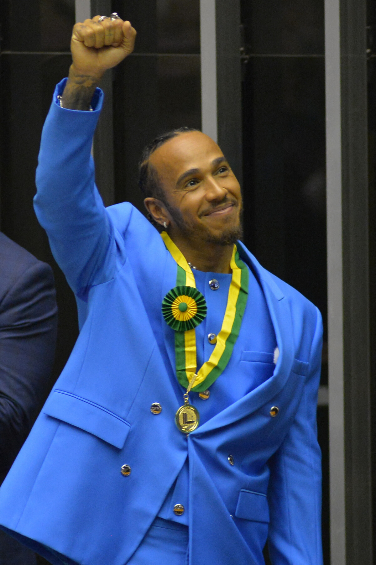 Photo : Lewis Hamilton et Arthur Lira lors de la cérémonie de remise ...