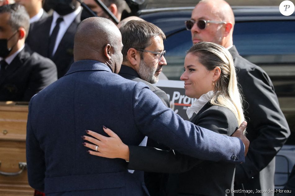 Basile Boli, Stéphane Tapie et Sophie Tapie (Fils et fille du défunt ...