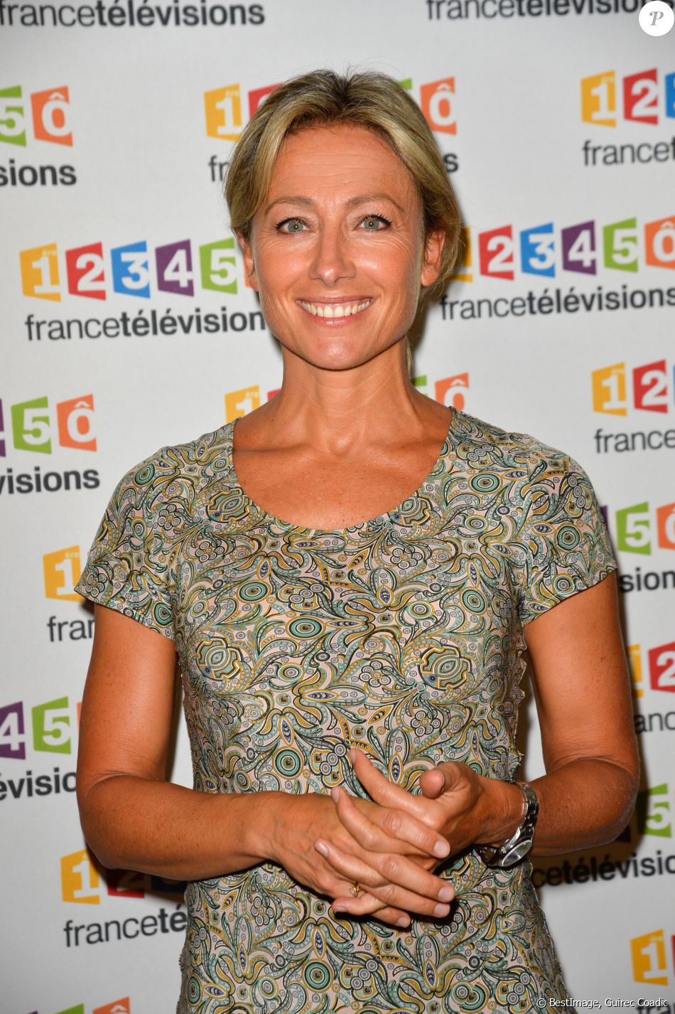 Anne-Sophie Lapix lors du photocall de la présentation de la nouvelle ...