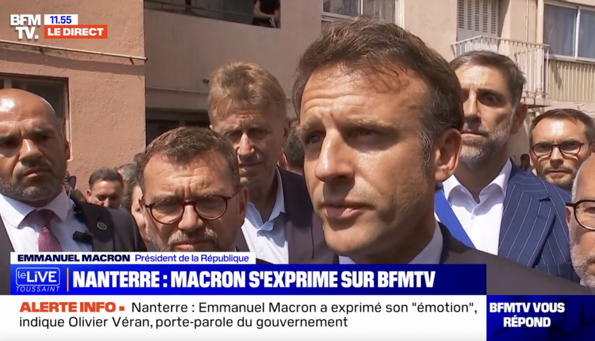 Vidéo : Emmanuel Macron s'exprime sur la mort d'un adolescent à ...