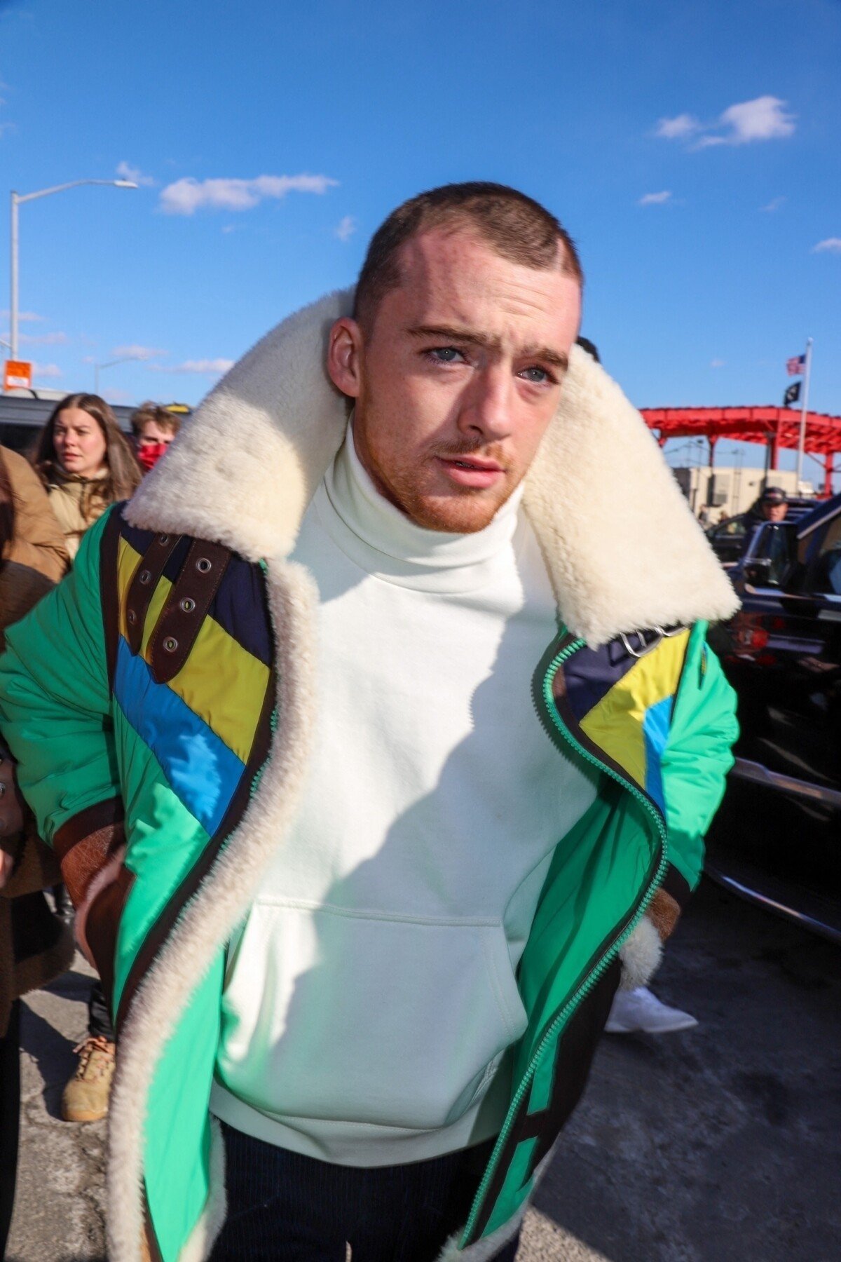 Photo : Angus Cloud à la sortie du défilé "Coach" à New York, le 14 ...