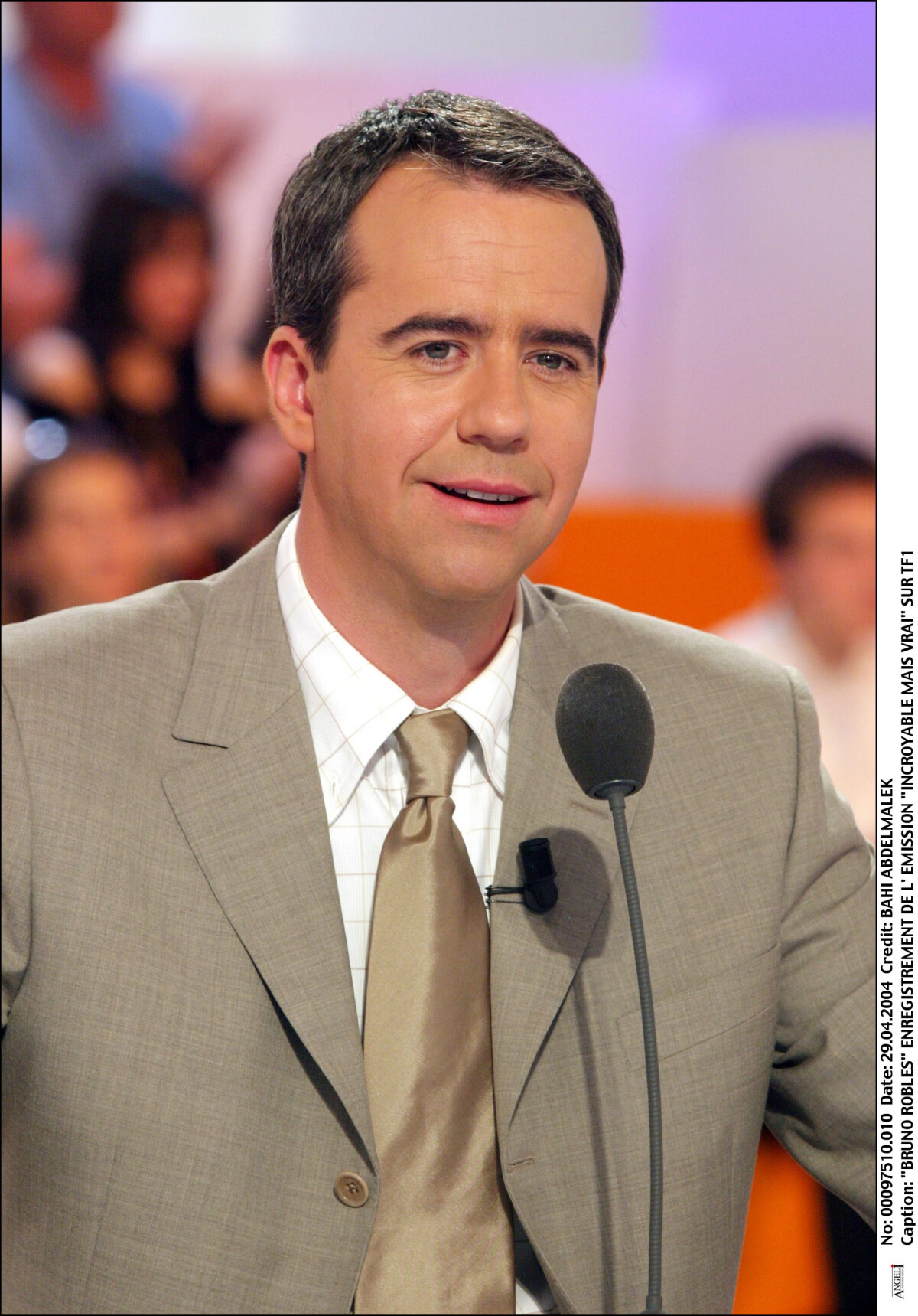 Photo : Bruno Roblès, enregistrement de l'émission "Incroyable mais ...
