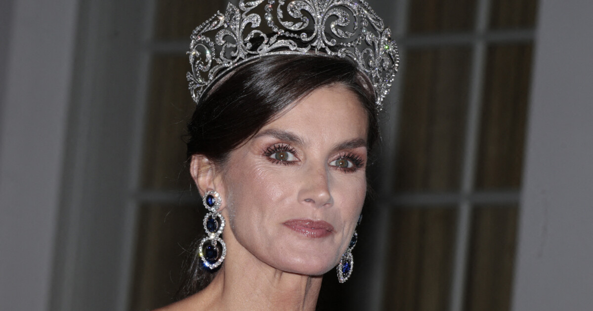 Letizia d'Espagne divine au banquet de Margrethe II : robe de princesse ...