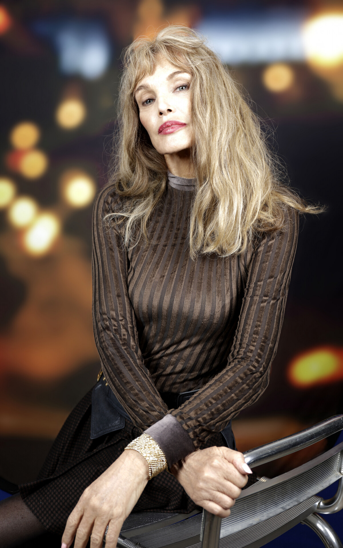 Photo : Portrait d'Arielle Dombasle lors de l'enregistrement de l ...