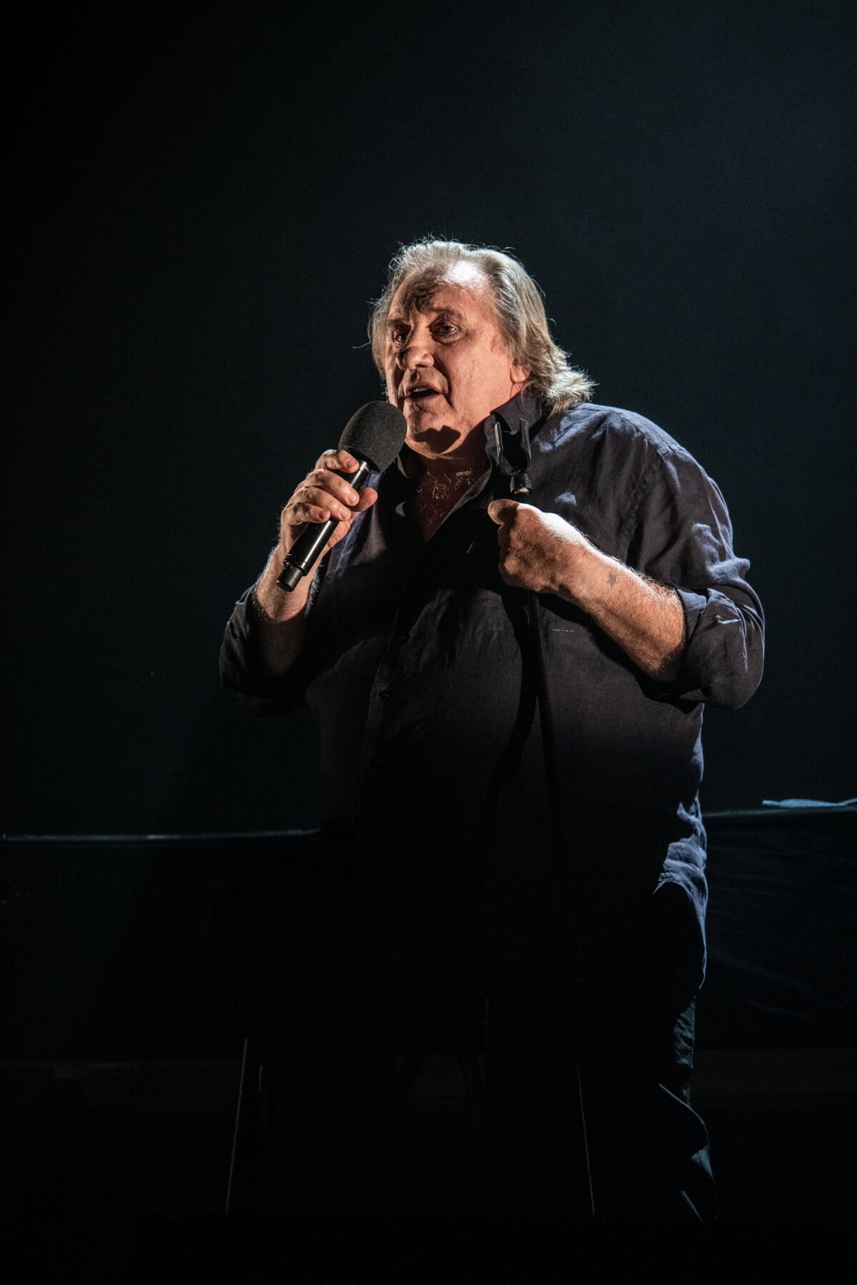 Photo : Exclusif - Gérard Depardieu - Gérard Depardieu chante Barbara ...