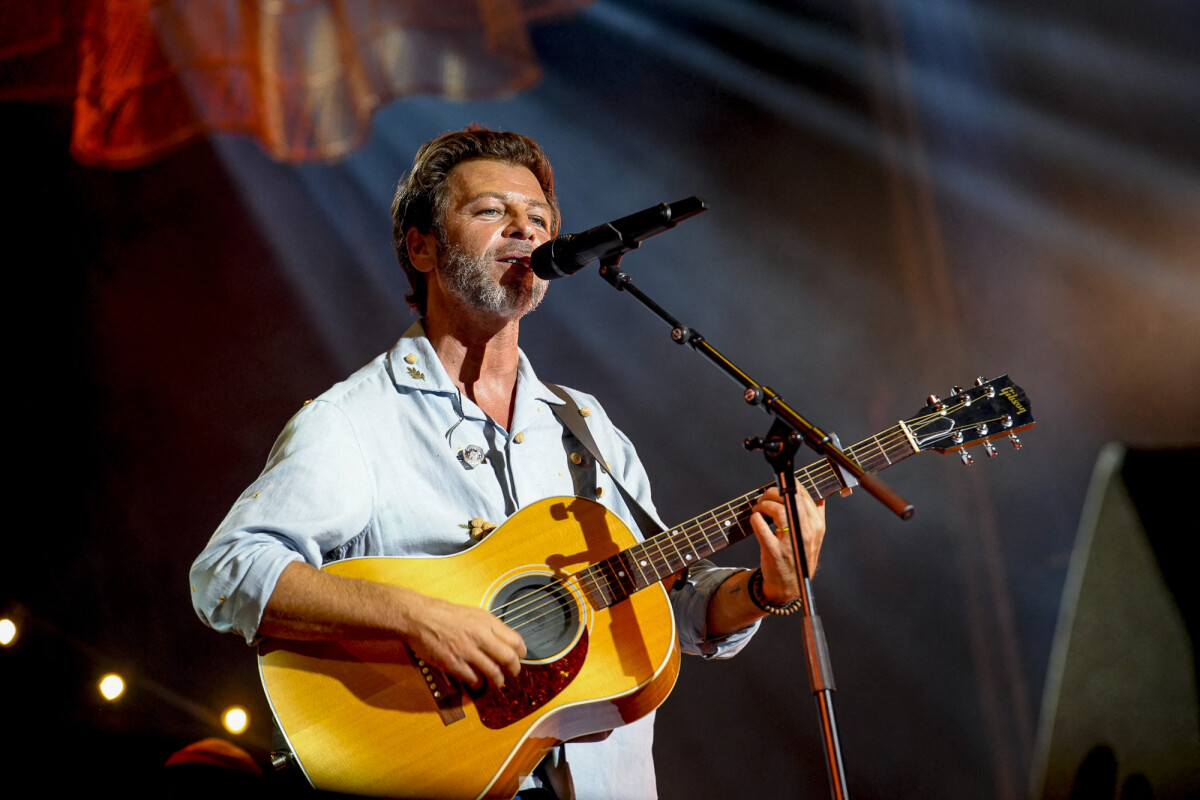 Photo : Le chanteur Christophe Maé en concert sur la scène du festival ...