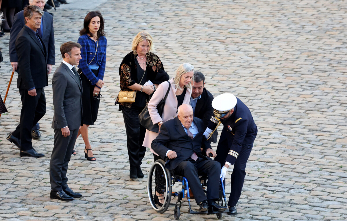 Photo : Le président Emmanuel Macron, Marina Carrère d'Encausse ...