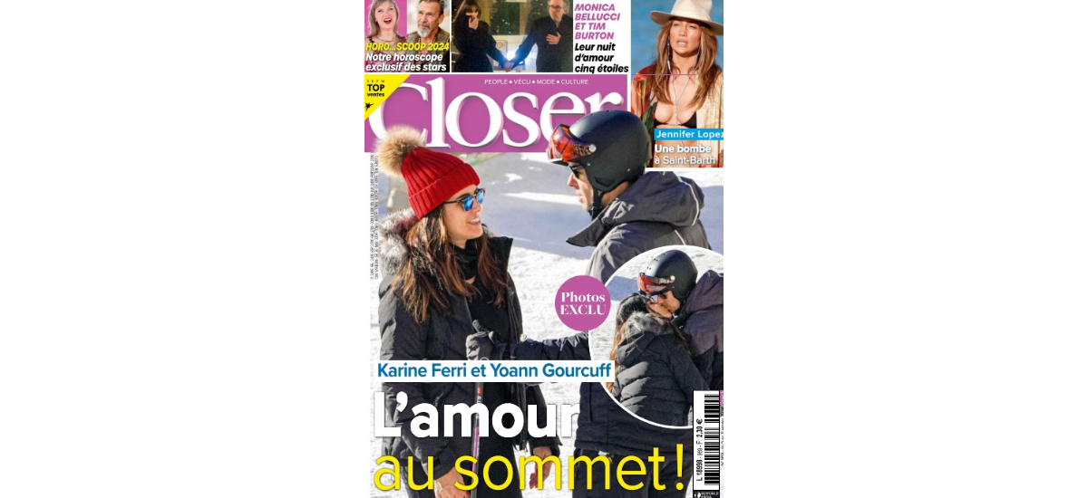 Photo : Couverture du magazine Closer, paru le 5 janvier 2024 - Purepeople