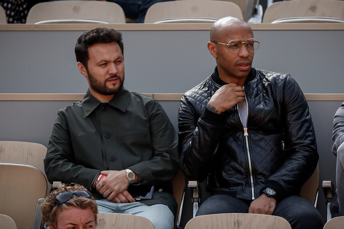 Photo : Thierry Henry present au court Philippe Chatrier - Premier tour masculin des ...