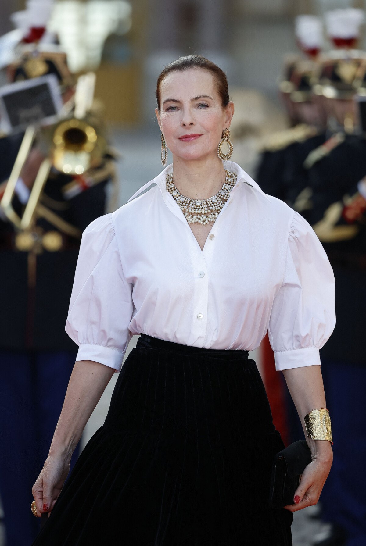 Photo : Carole Bouquet - Dîner d'Etat au château de Versailles en l ...
