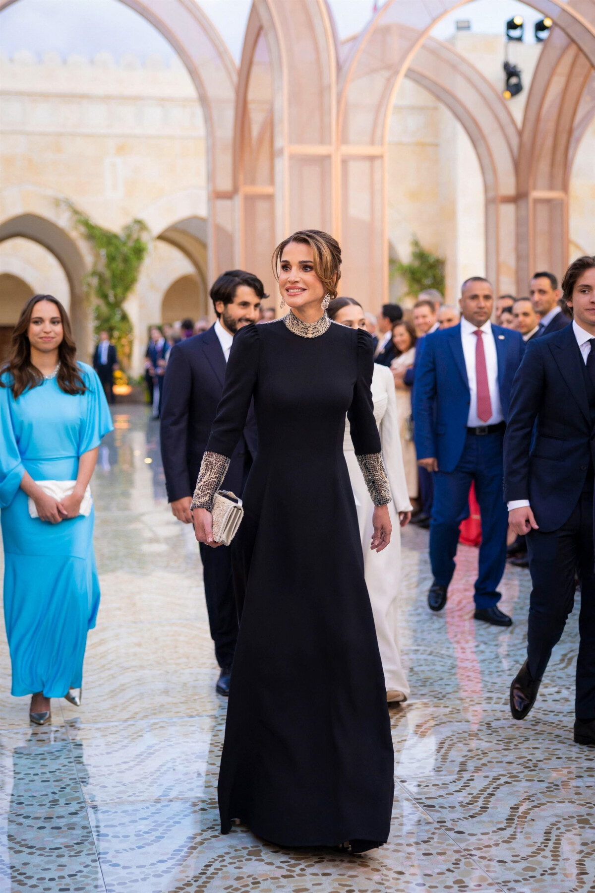 Photo : La reine Rania de Jordanie - Les familles royales au mariage du ...