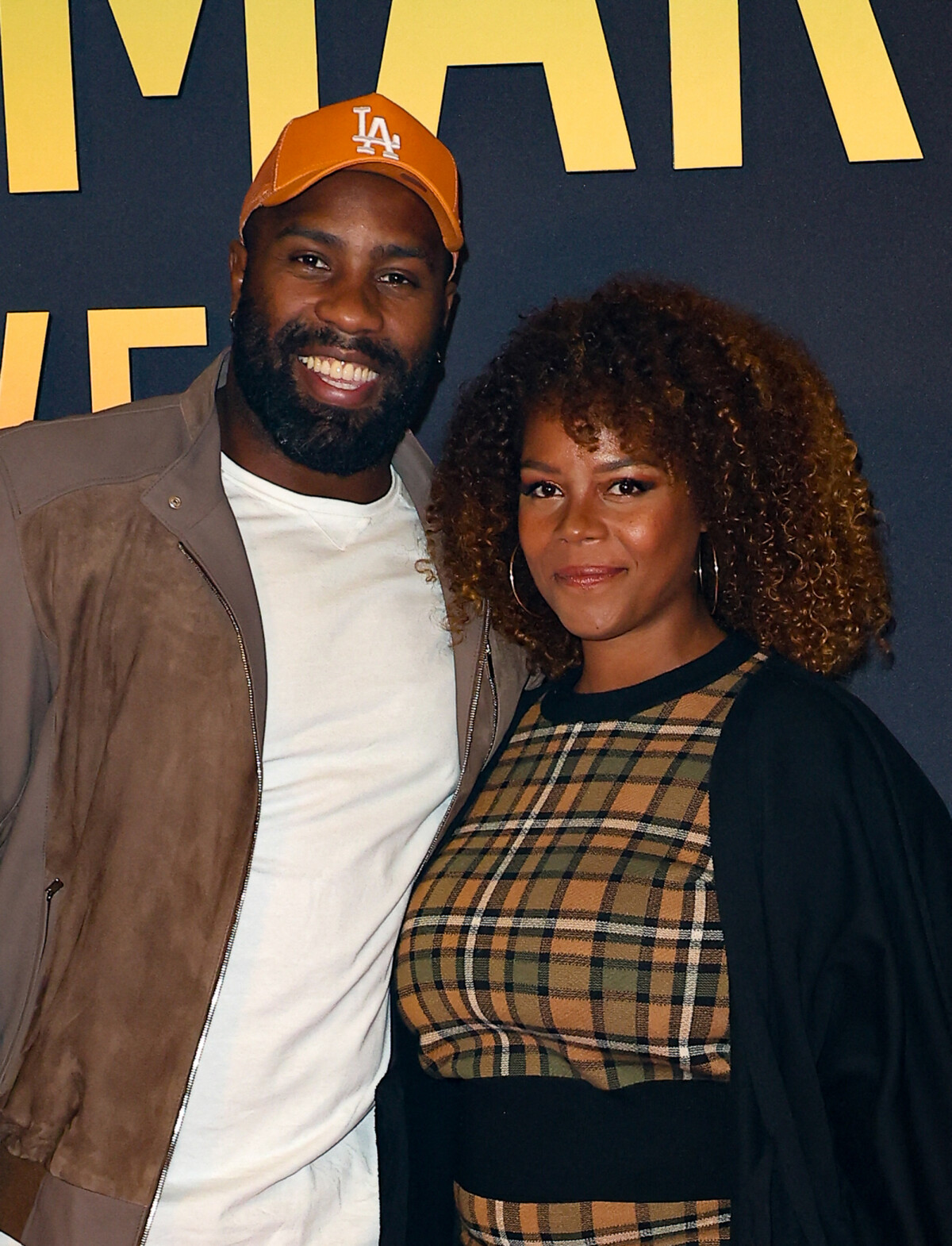 Photo : Teddy Riner et sa femme Luthna Plocus - Première du film "Bob ...