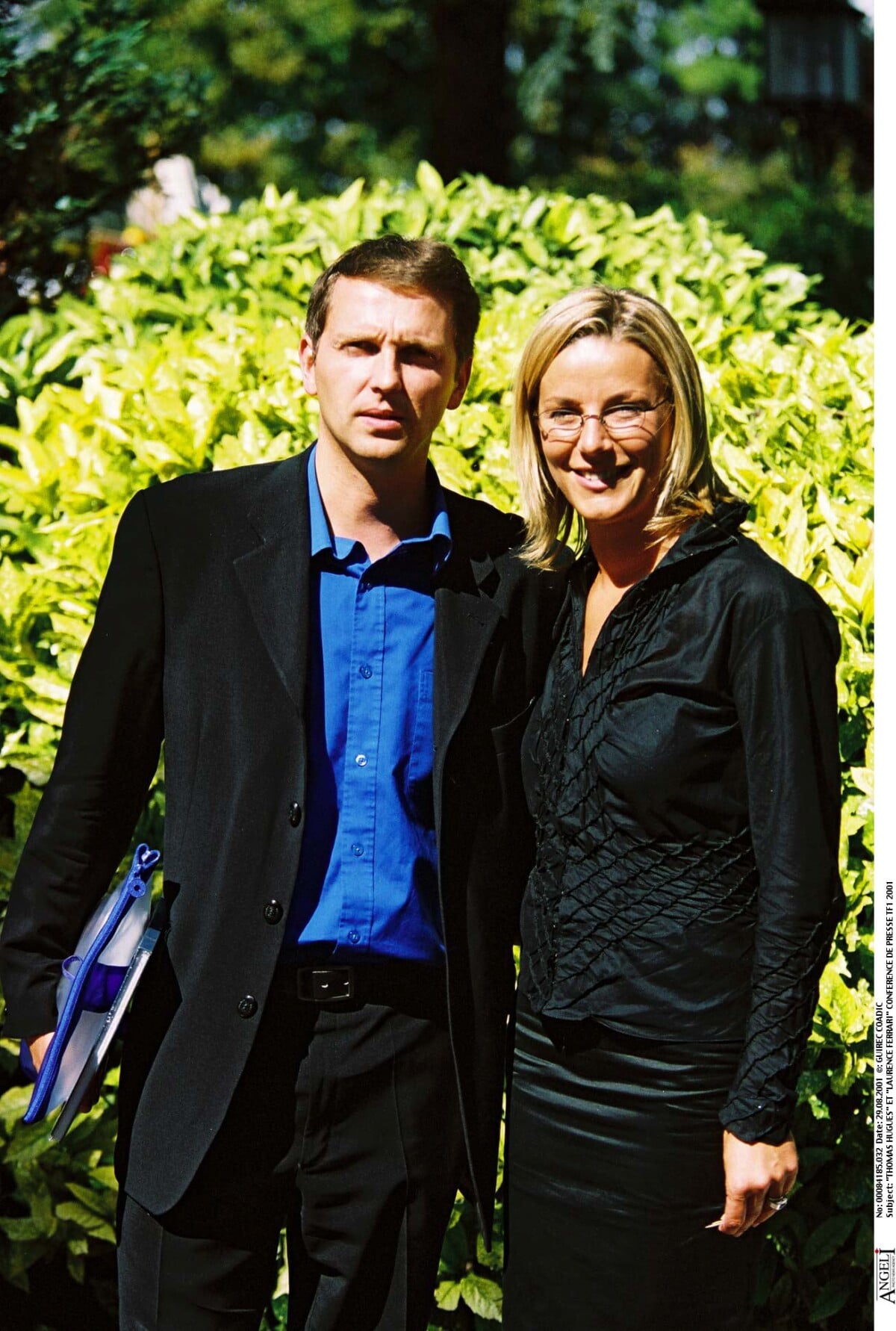 Photo : Thomas Hugues et Laurence Ferrari, conférence de presse TF1 ...
