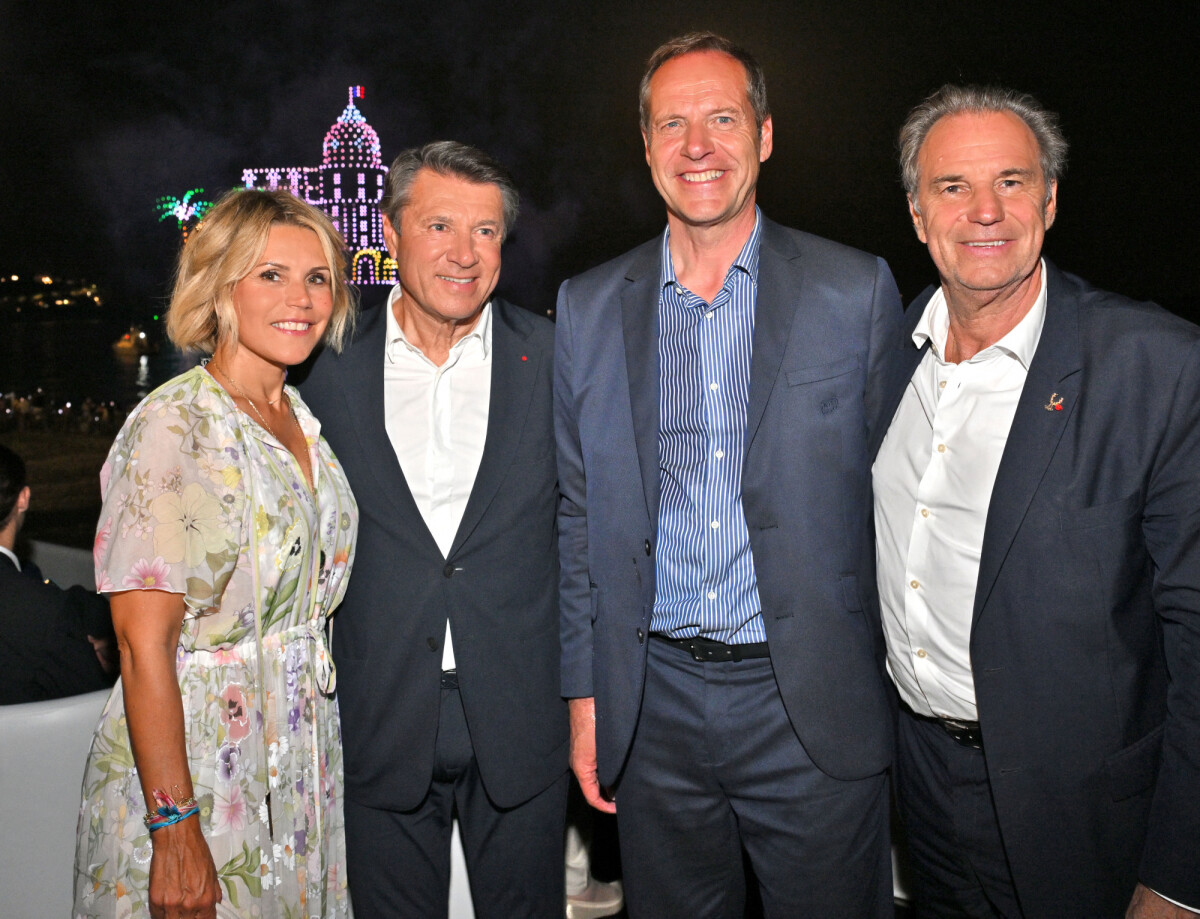 Photo : Laura Tenoudji, son mari, Christian Estrosi, le maire de Nice ...