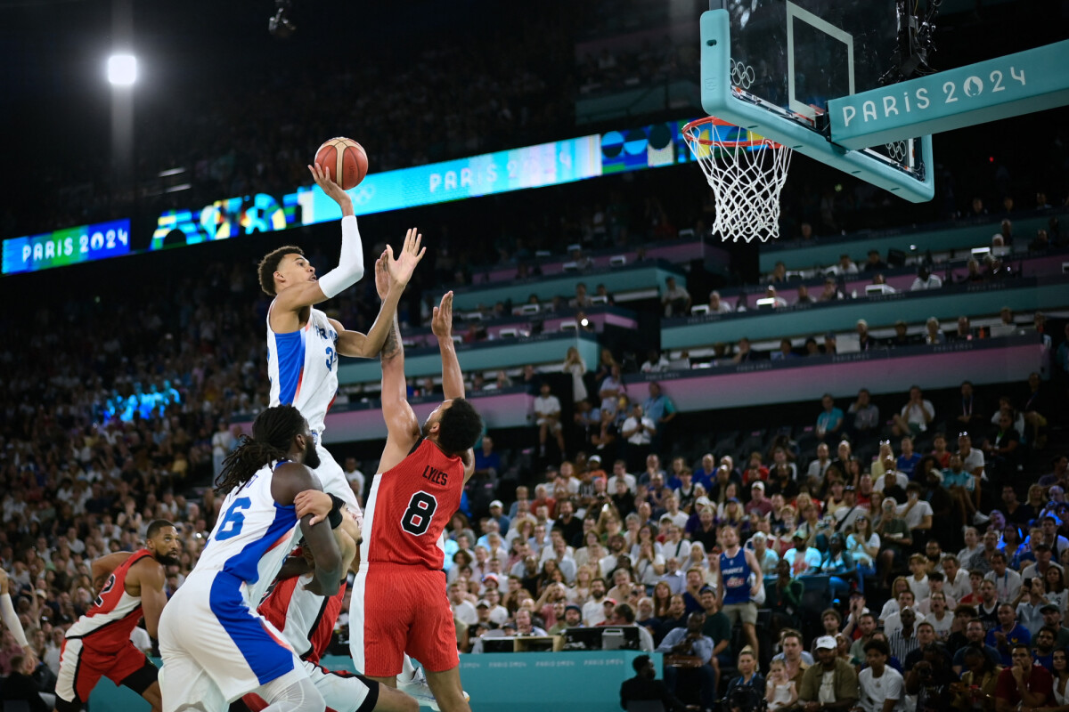 Photo : Quarts de finale - Victor Wembanyama lors du match France vs ...
