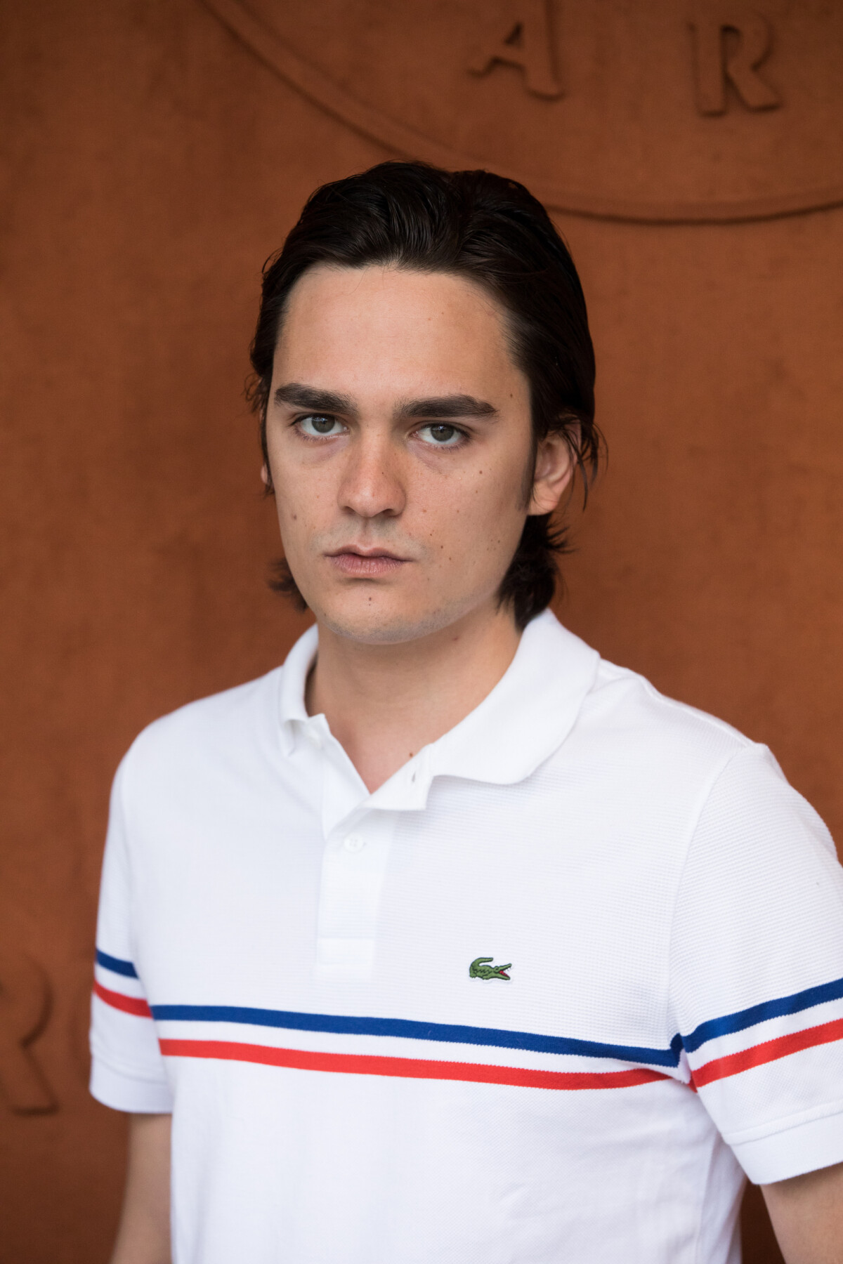 Photo : Alain-Fabien Delon au village lors des internationaux de tennis ...