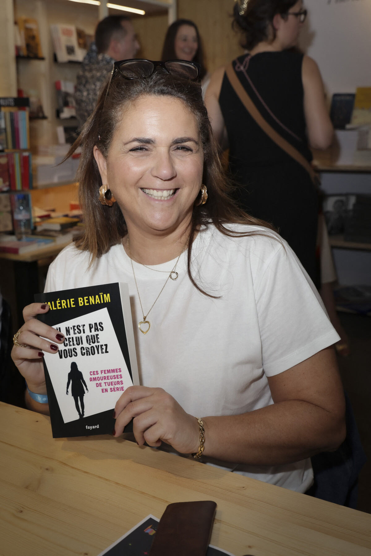 Photo : Valérie Benaim lors du Festival du Livre à Paris, France, le 13 ...