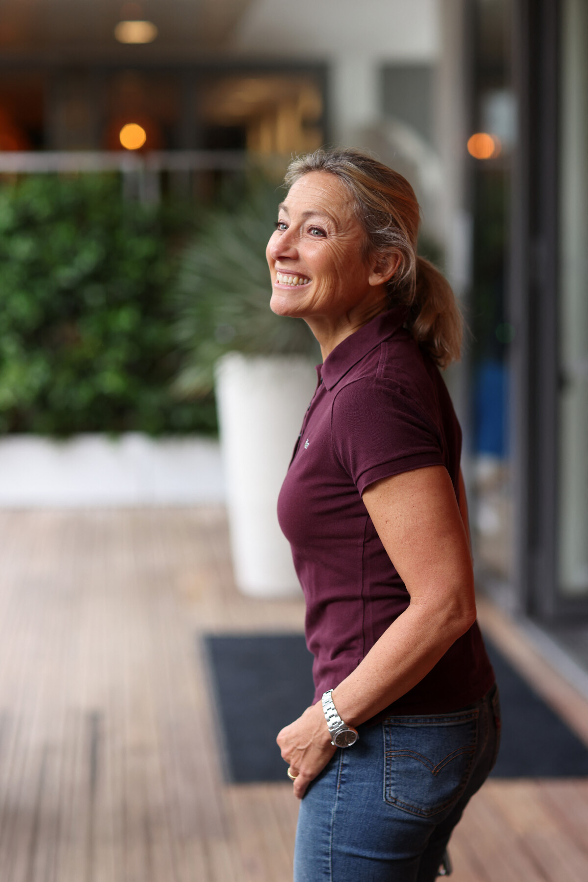 Photo : Anne-Sophie Lapix - Célébrités au village des Internationaux de ...