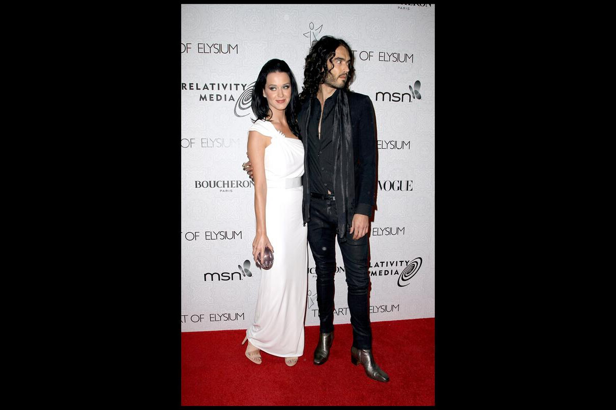 Photo : Katy Perry et Russell Brand en janvier 2010 - Purepeople