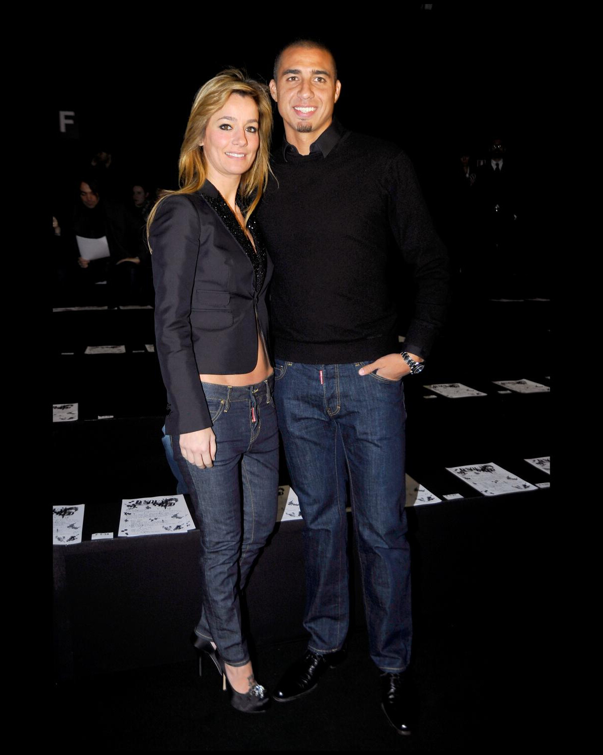 Photo : David Trezeguet et sa femme Beatrice au défilé Dsquared2 à la ...