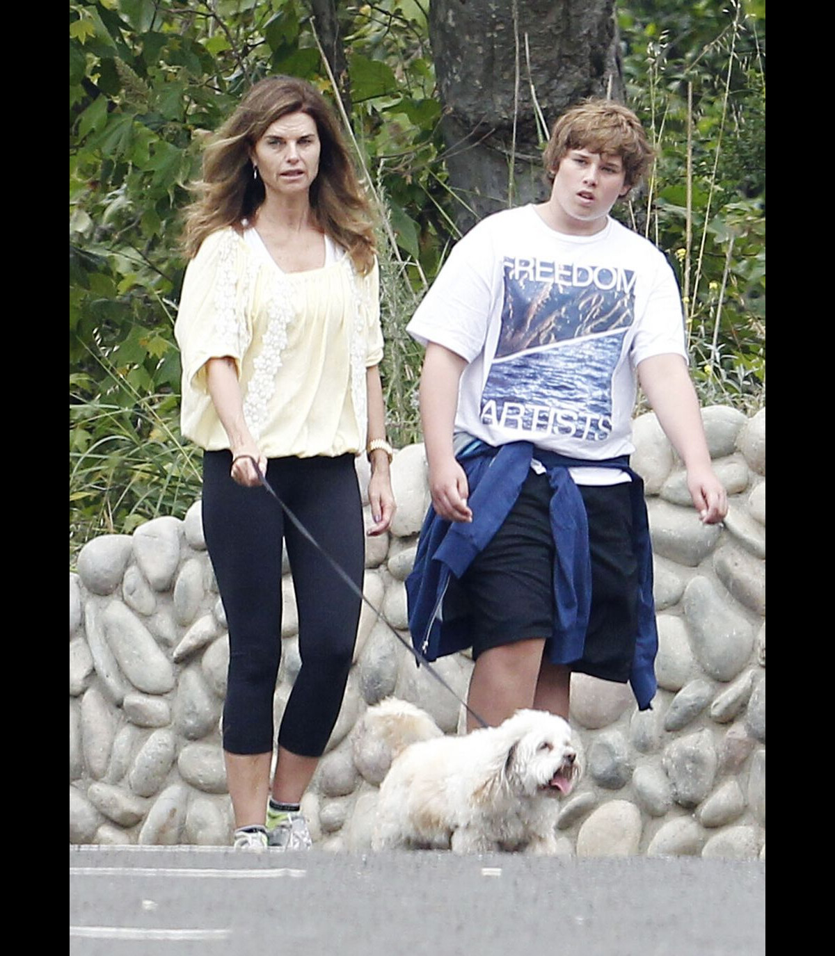 Photo : Maria Shriver et son fils Christopher, à Los Angeles, le 11 ...