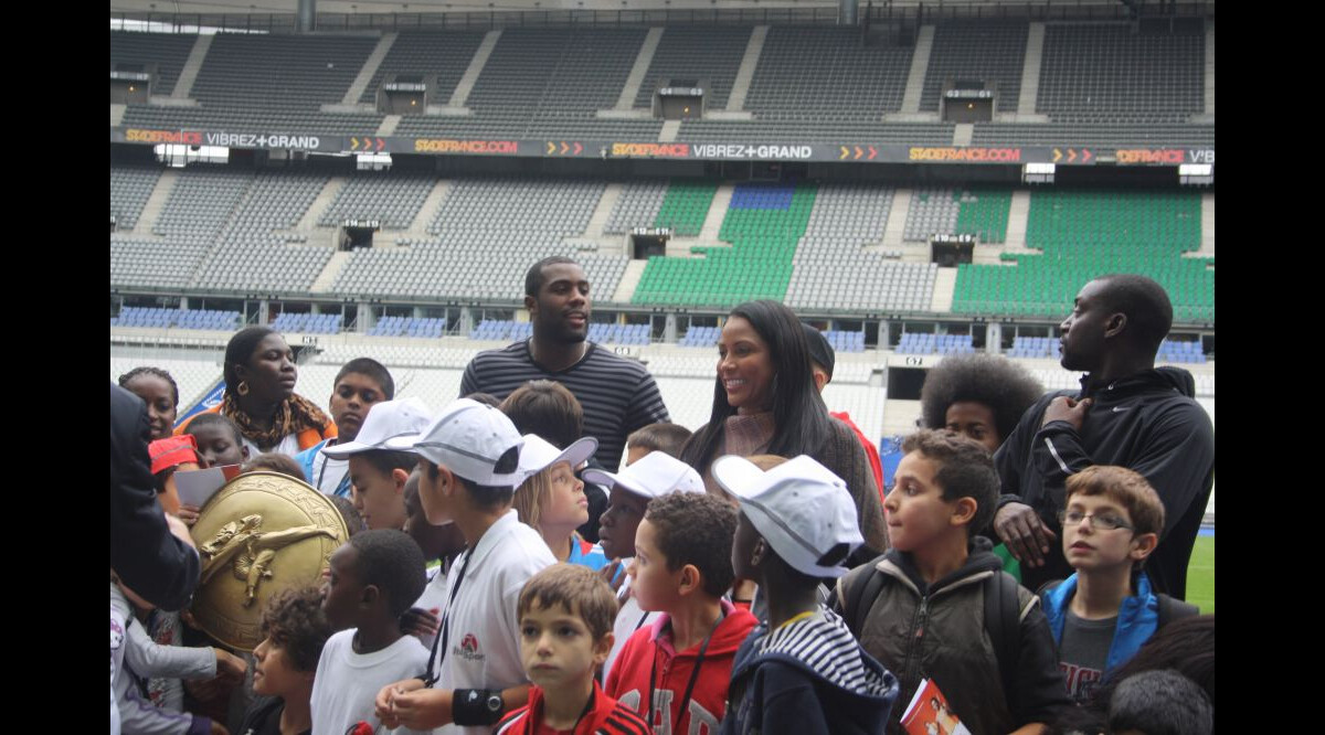 Photo : Teddy Riner, Christine Kelly, Ladji Doucouré le 12 octobre 2011 ...