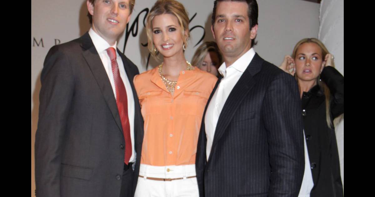 Ivanka Trump et ses deux frères Eric (à gauche) et Donald Jr (à droite ...
