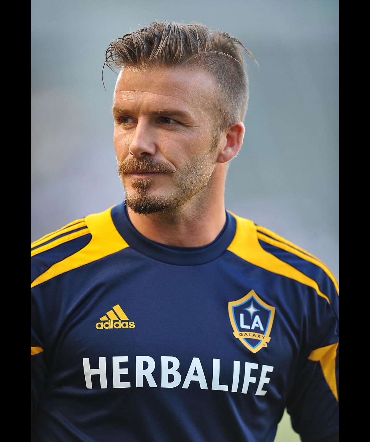 Photo : David Beckham avec le maillot des Los Angeles Galaxy, le 23 mai ...