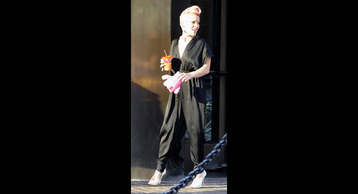 Photo : Pink, son mari Carey Hart et leur petite Willow Sage à New York ...