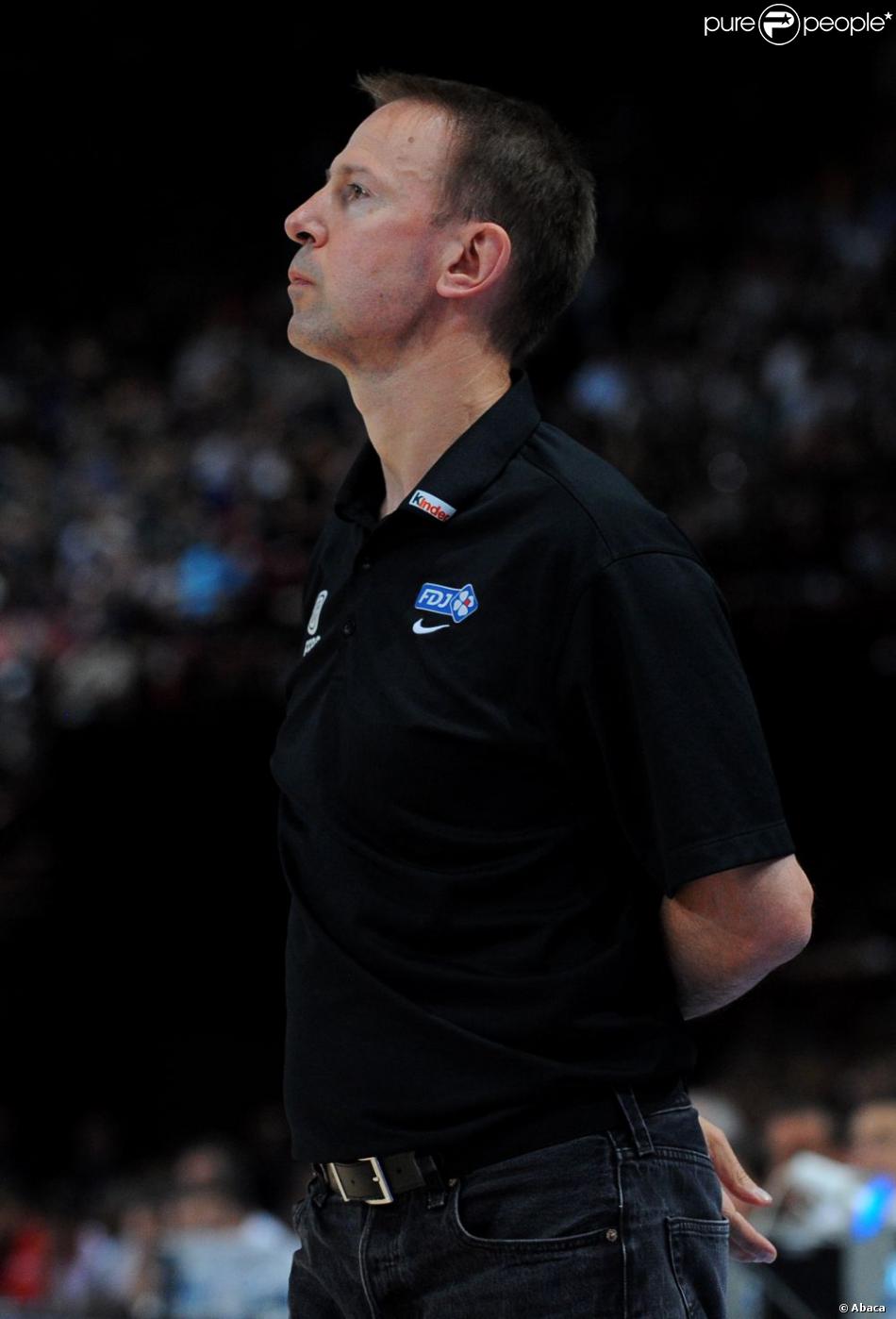 Vincent Collet le 15 juillet 2012 lors du match entre l'équipe de ...