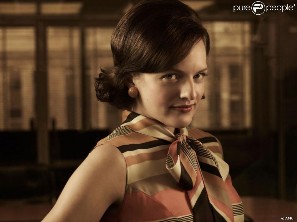 Elisabeth Moss est Peggy Olson dans la série Mad Men. - Purepeople