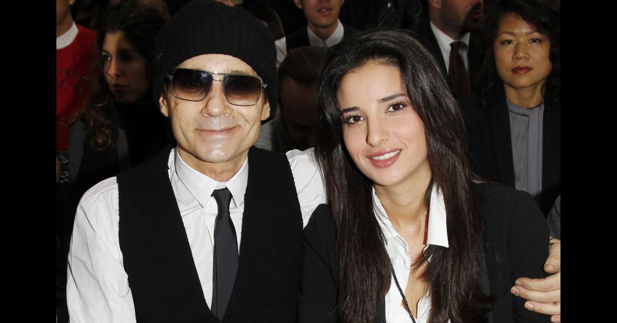 Jean-Luc Delarue et son épouse Anissa, lors du défilé Dior à Paris en ...