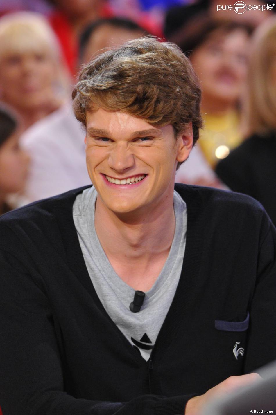 Yannick Agnel lors de l'enregistrement de l'émission Vivement dimanche ...