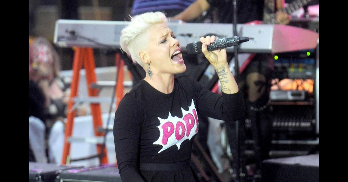 Pink sur le plateau du Today Show sur NBC en direct du Rockefeller ...