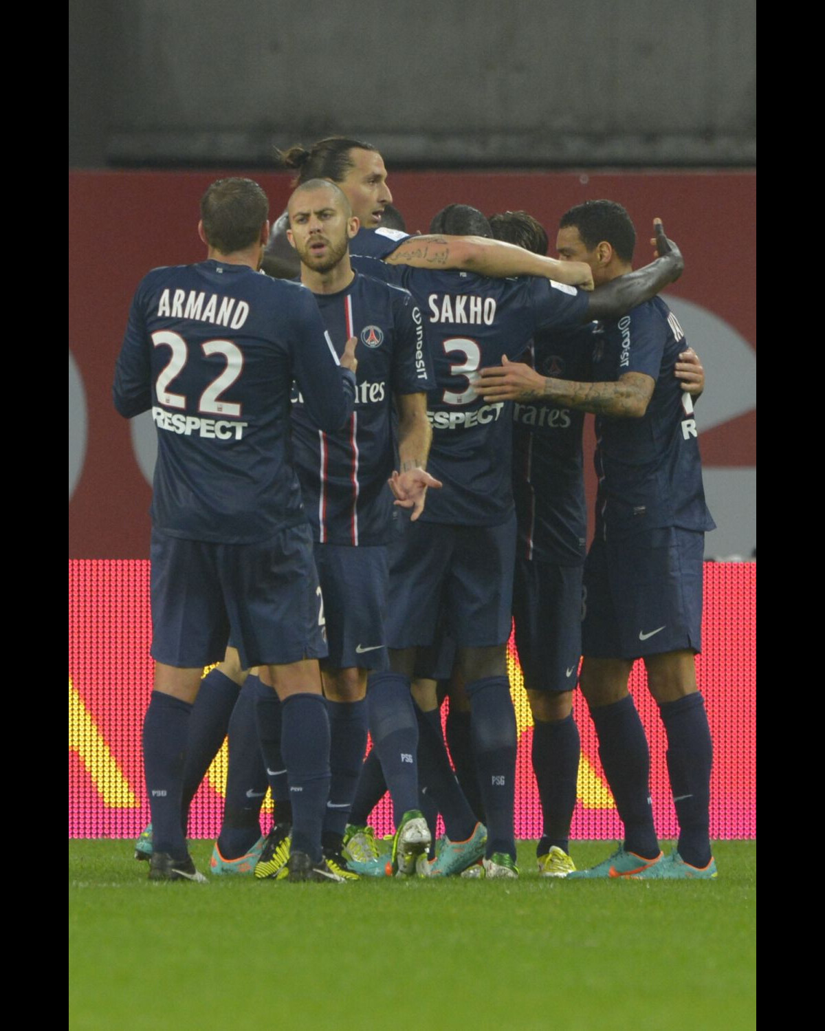 Photo : La joie des joueurs du PSG après le but de Kevin Gameiro face ...