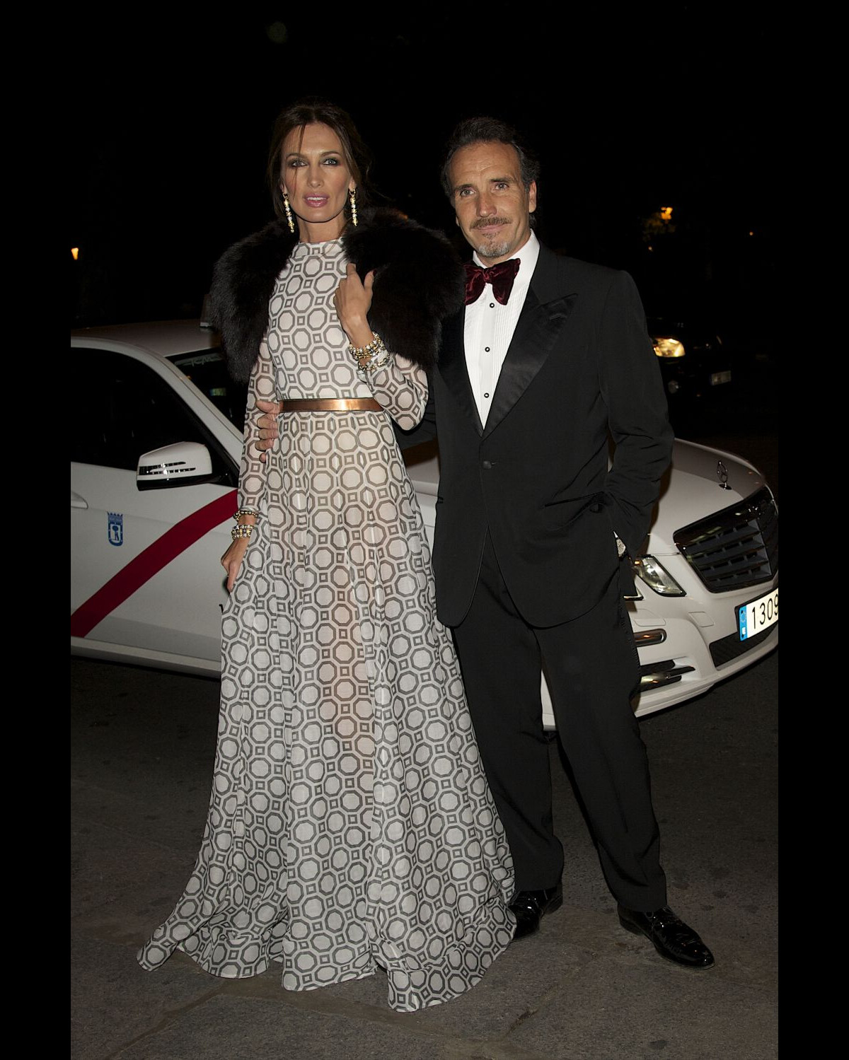 Photo : Nieves Alvarez arrive avec son époux au dîner de gala pour l ...