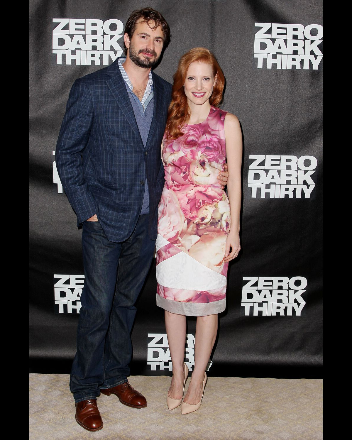 Photo : Mark Boal et Jessica Chastain lors du photocall du film Zero ...