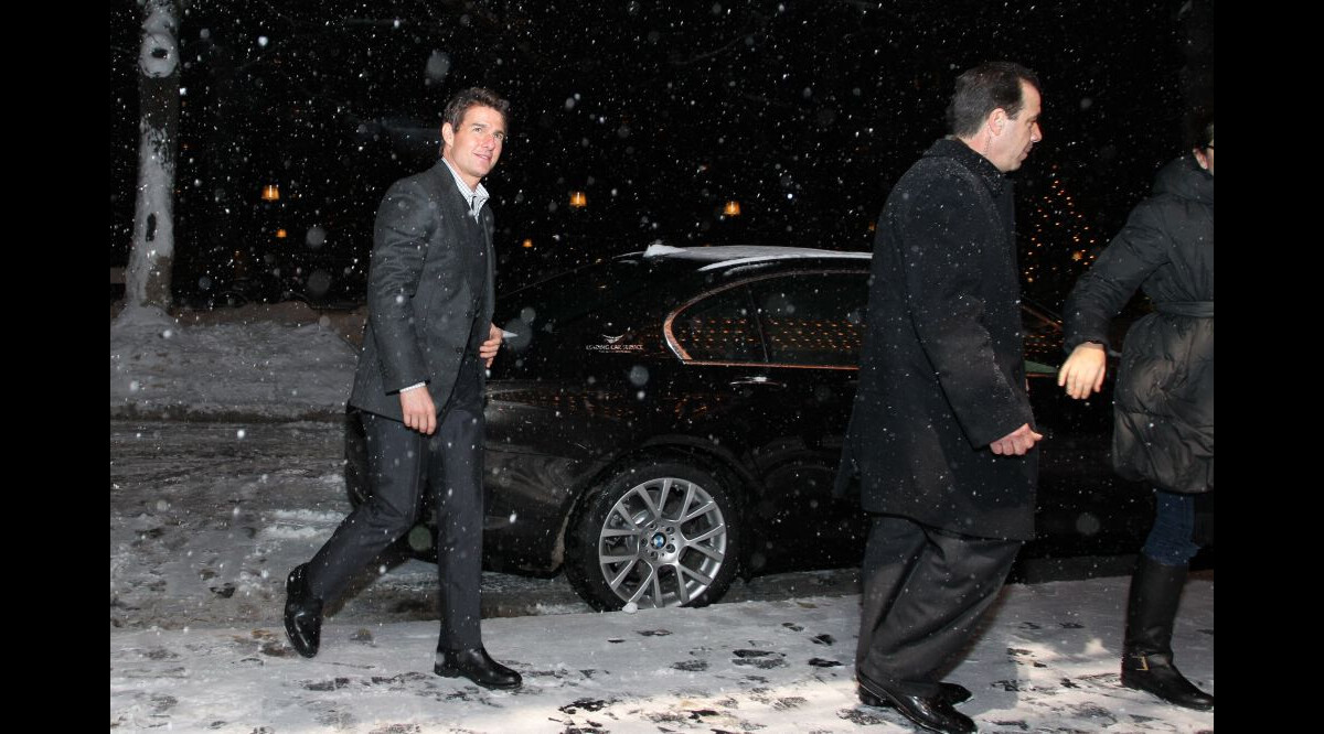 Photo : Tom Cruise sous la neige à Stockholm, où il assure la promo du ...