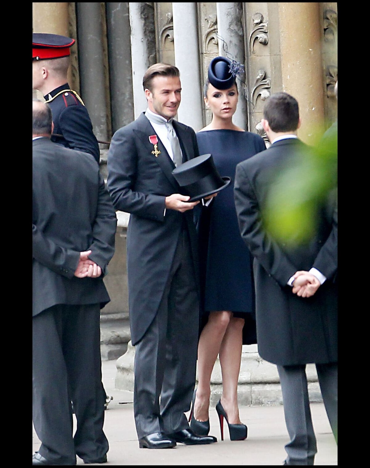 Photo : David et Victoria Beckham lors du mariage du prince William et ...