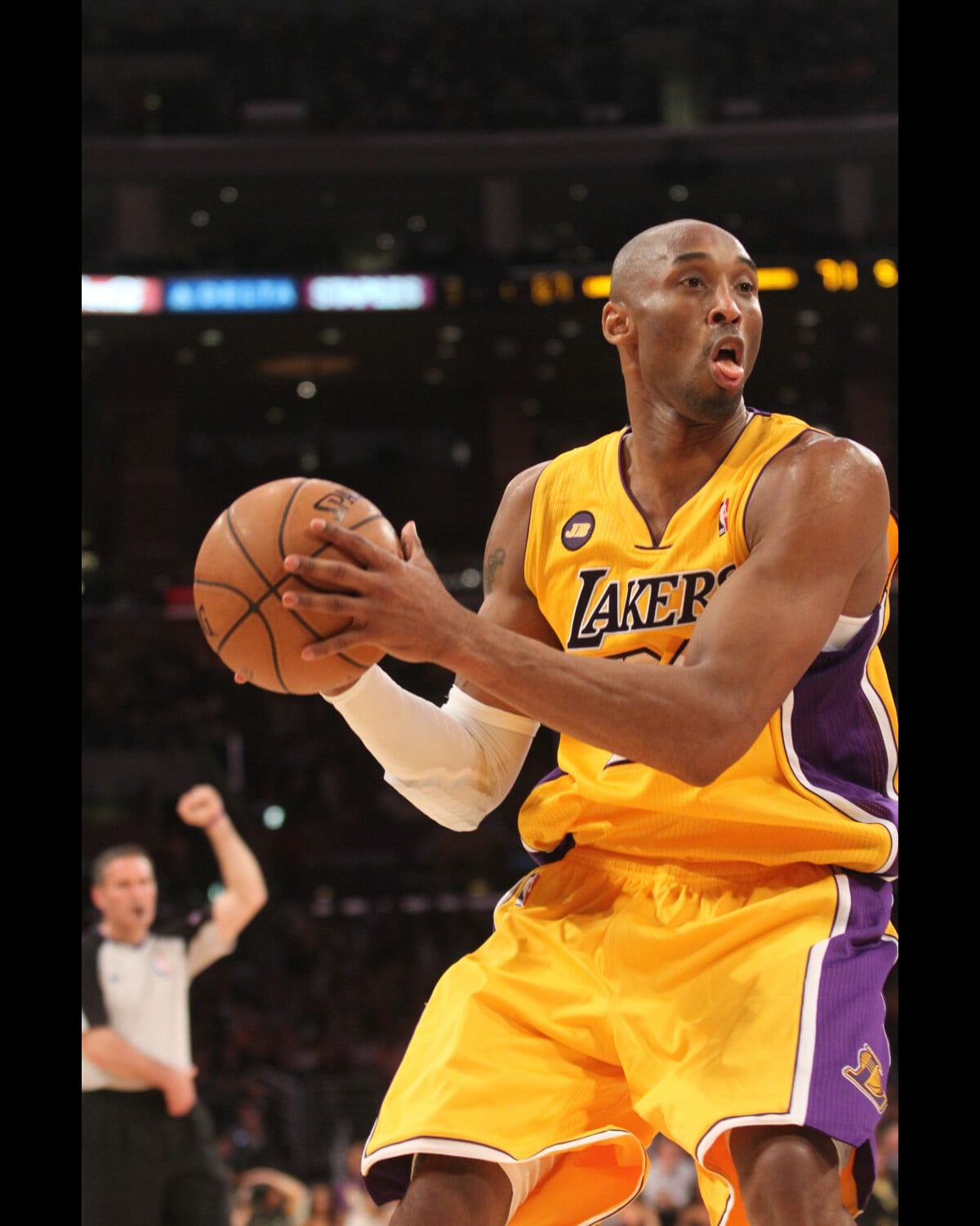 Photo : Kobe Bryant le 12 avril 2013 au Staples Center de Los Angeles ...