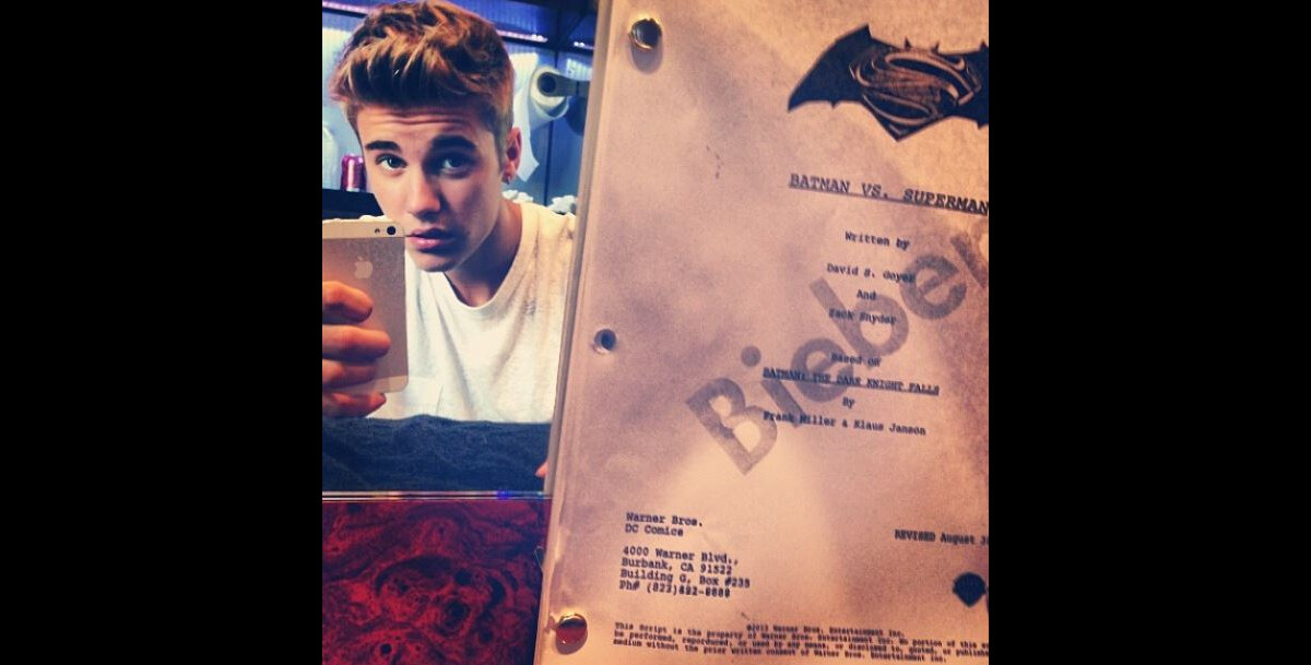 Photo Justin Bieber A Posté Sur Instagram Une Photo Du Script De