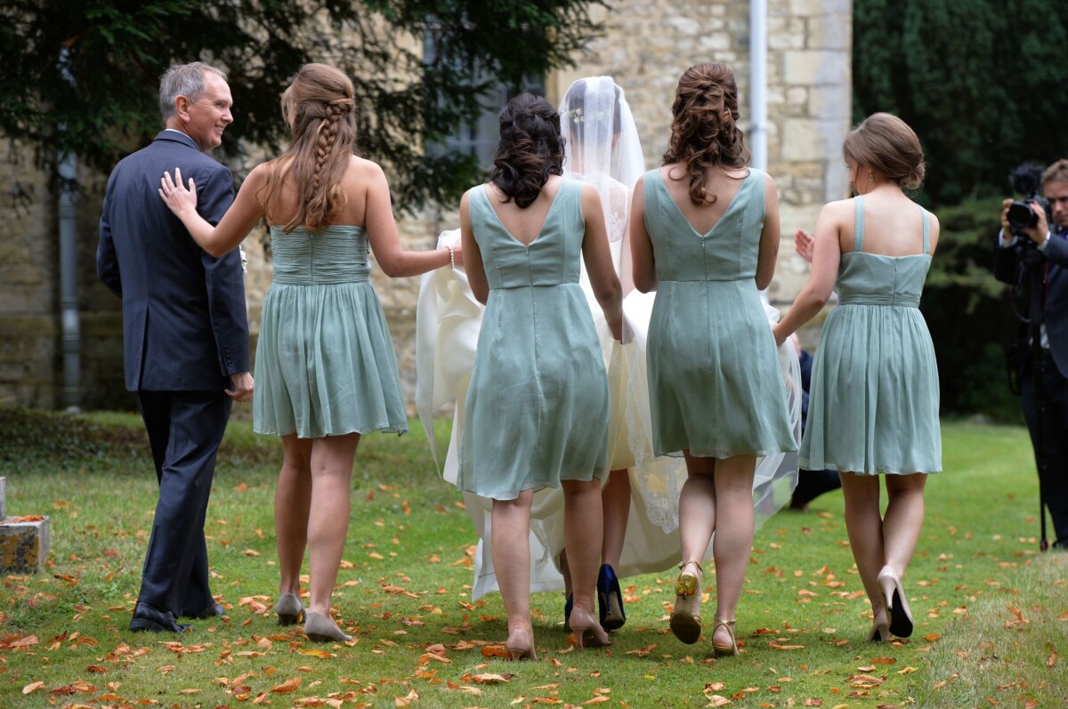 Photo : Suzanne Ashman et les demoiselles d'honneur lors du mariage d ...