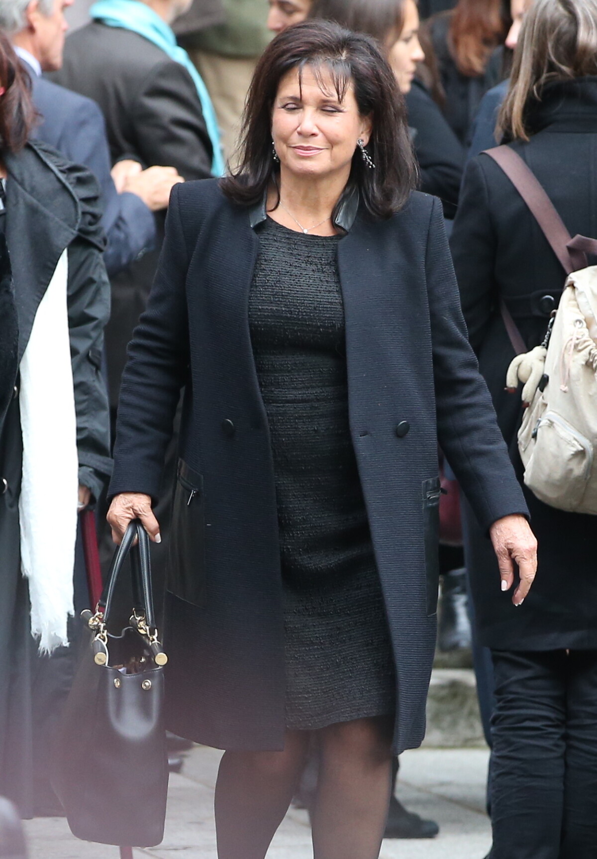 Photo : Anne Sinclair - Obsèques de Brigitte Guillemette, seconde ...