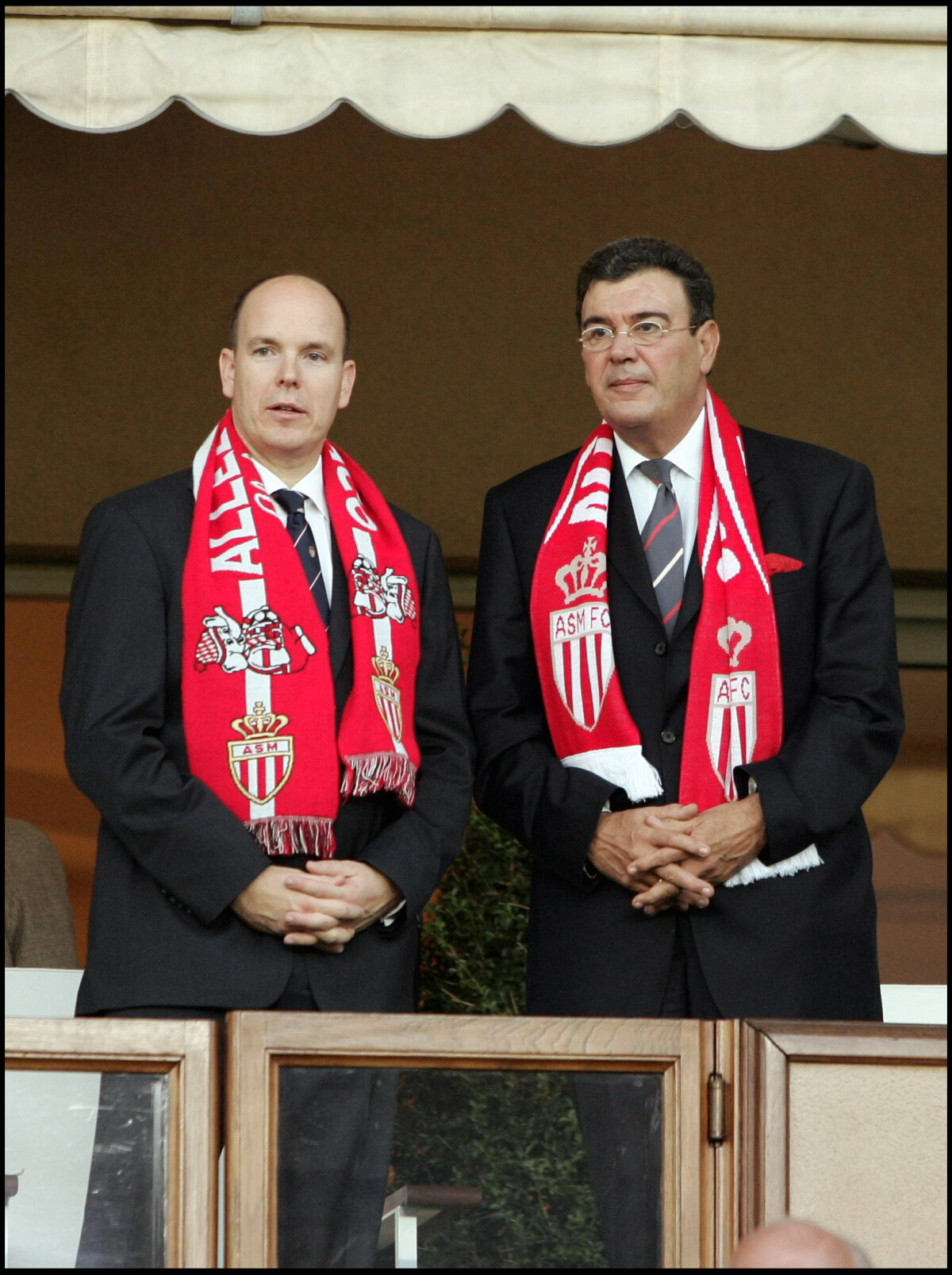 Photo : Albert de Monaco et Michel Pastor à Monaco le 19 novembre 2004 ...
