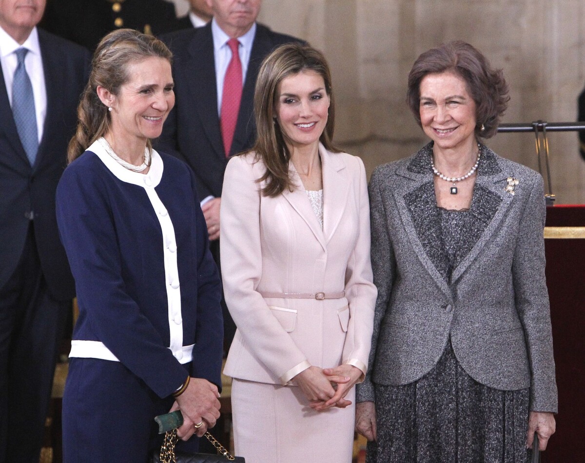 Photo : L'infante Elena, la princesse Letizia et la reine Sofia, les ...