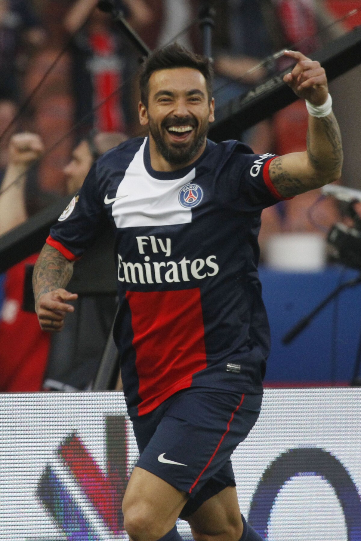 Photo : Ezequiel Lavezzi lors du match Psg-Montpellier au Parc des ...