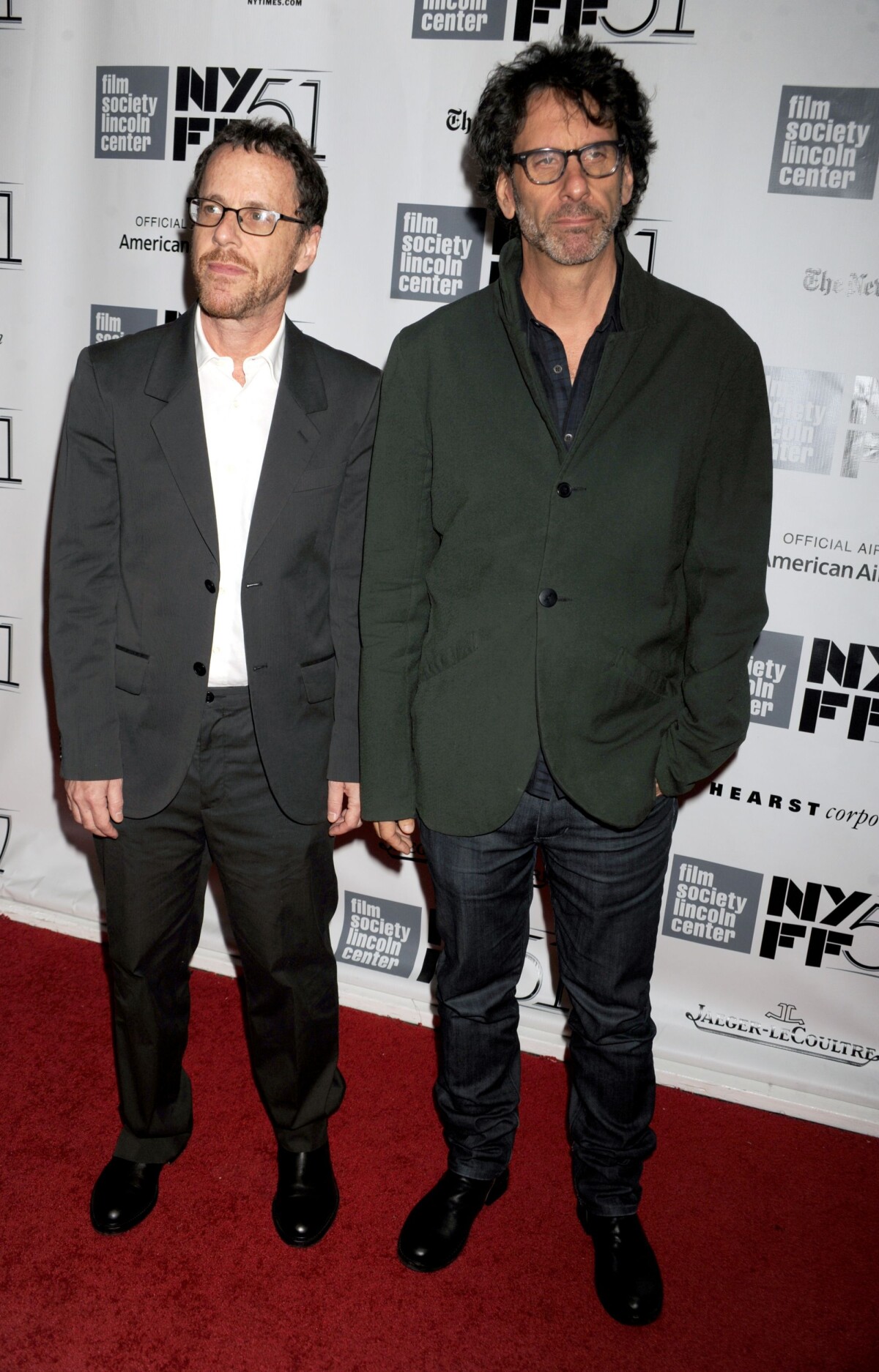 Photo : Joel et Ethan Coen à New York, le 28 septembre 2013. - Purepeople