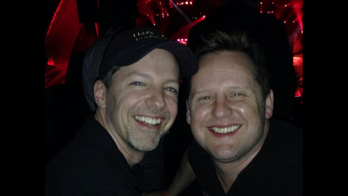 Photo : Sean Hayes et son compagnon Scott Icenogle, le 18 mai 2014 ...