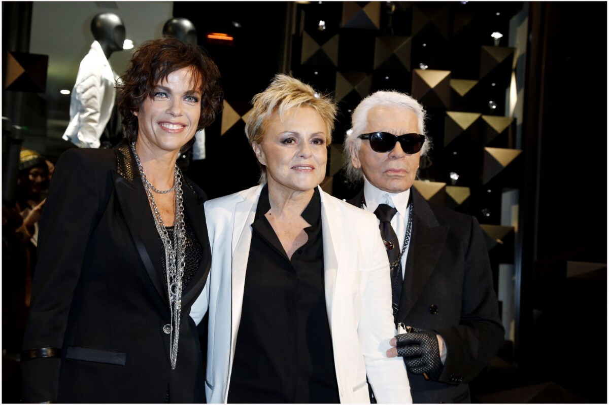 Photo : Muriel Robin et Anne Le Nen et Karl Lagerfeld - People à l'inauguration de la première ...