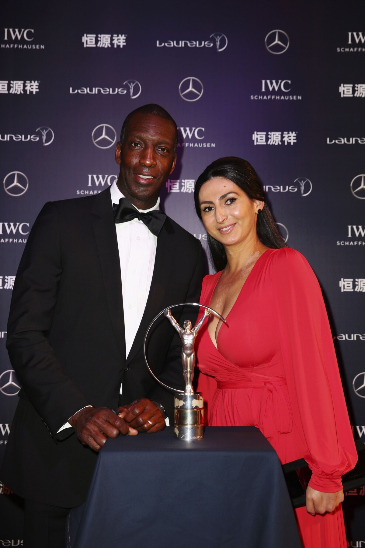Photo : Michael Johnson et sa femme Armine Shamiryan - Cérémonie des ...
